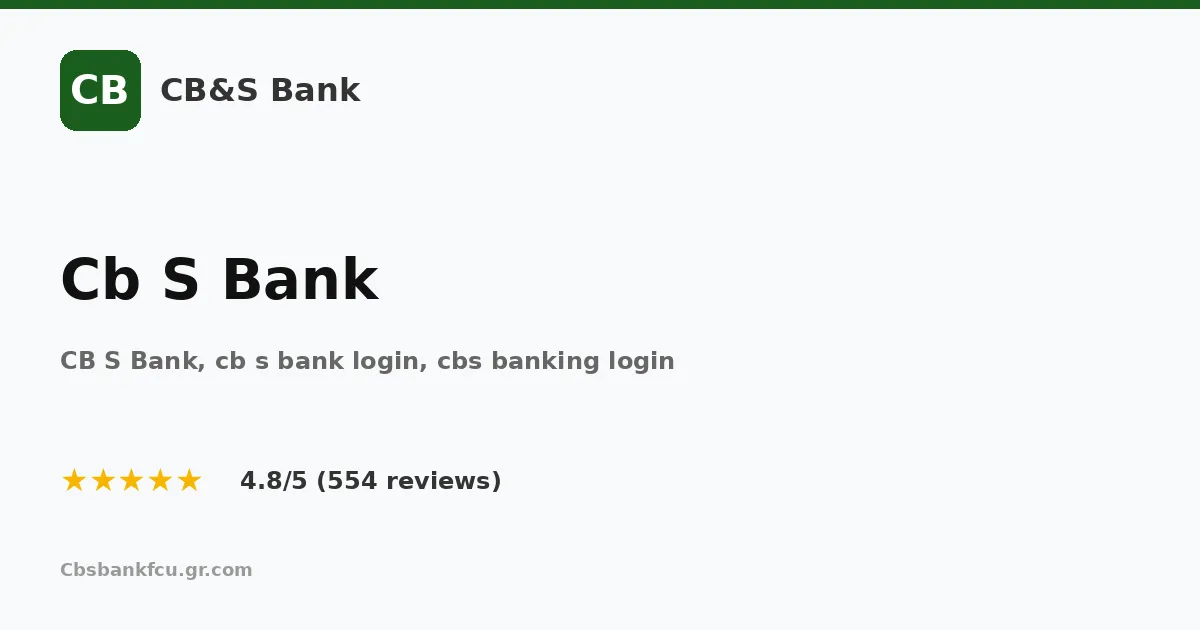 Online Bill Pay Services | CB&S Bank
